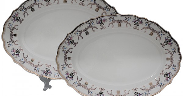 Набор из 2 овальных блюд 35,5см Lenardi Нежность 105-448